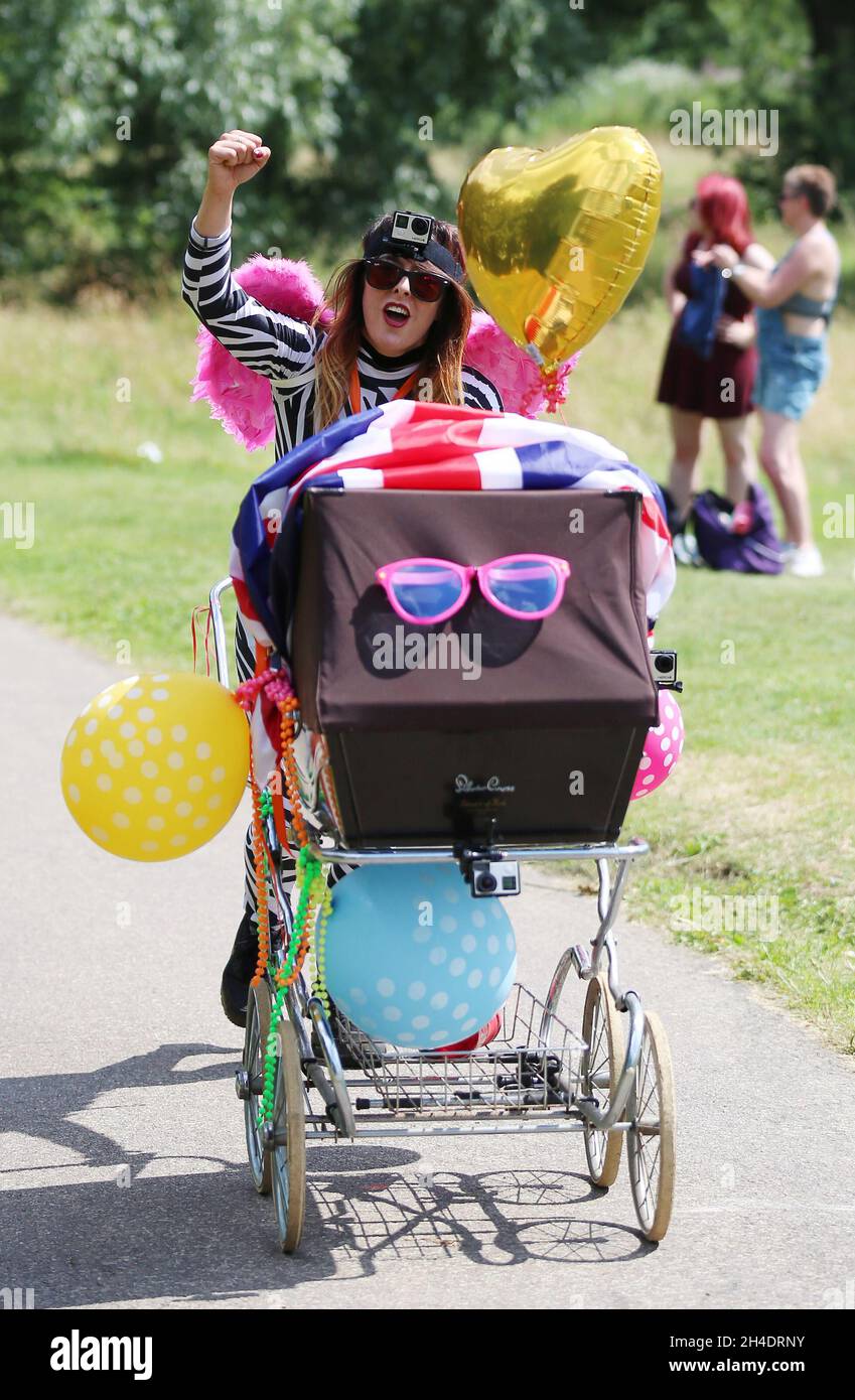 Participants in fancy dresses take part in the inaugural Great British ...