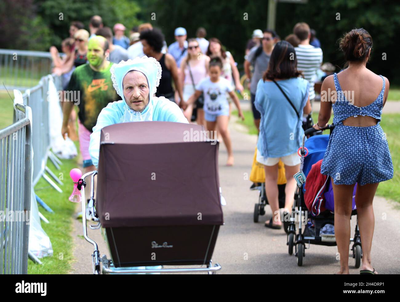 Participants in fancy dresses take part in the inaugural Great British ...