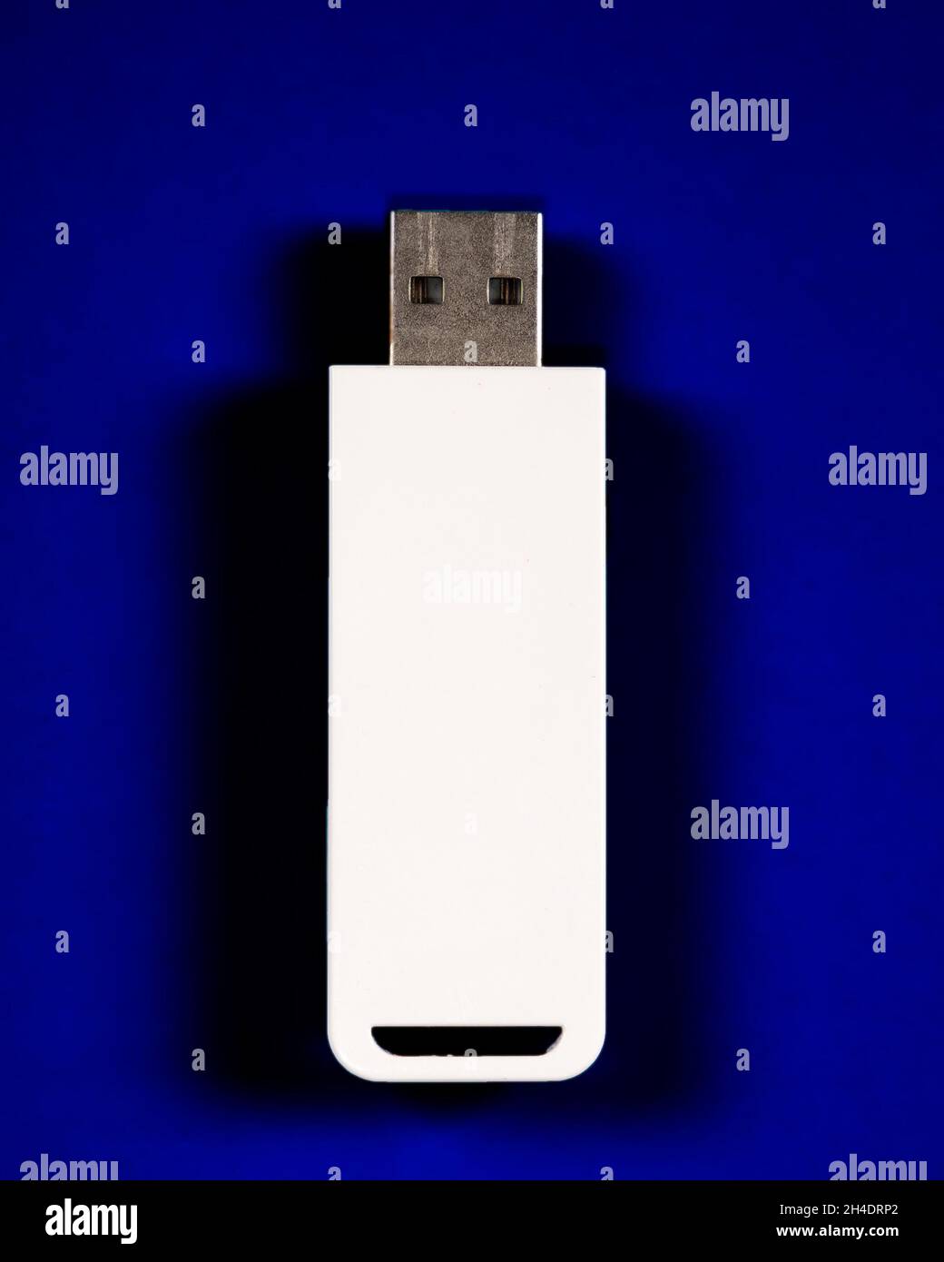 USB Flash Drive Dark Blue Paper Background closeup Stock Photo - Alamy