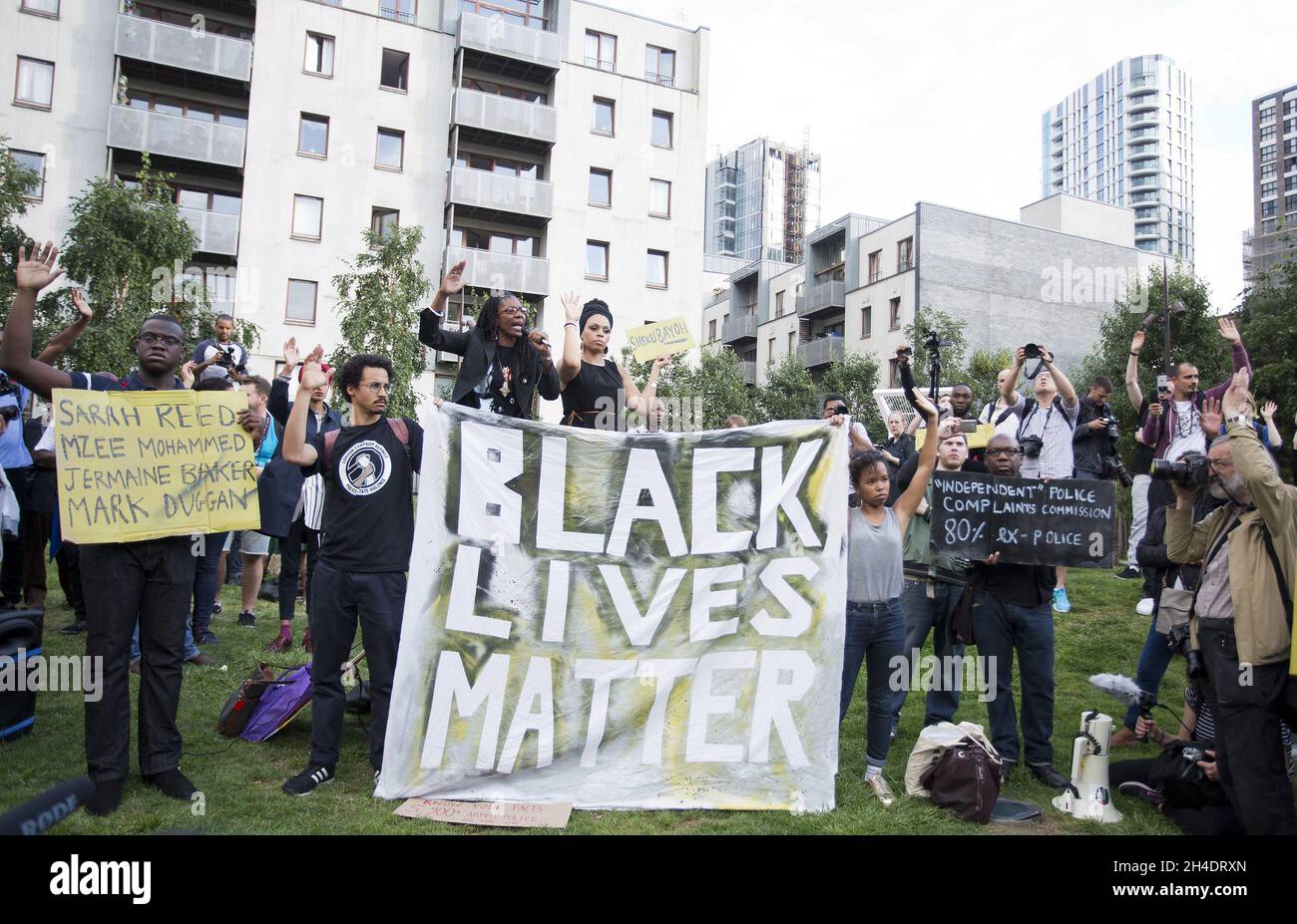 Activists from Black Lives Matter movement demonstrate in Altab Ali ...