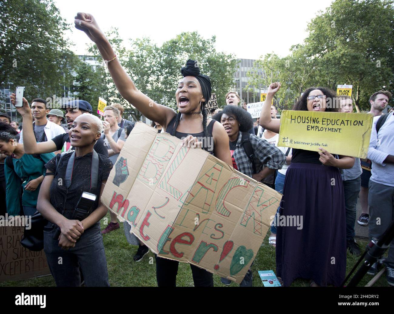 Activists from Black Lives Matter movement demonstrate in Altab Ali ...