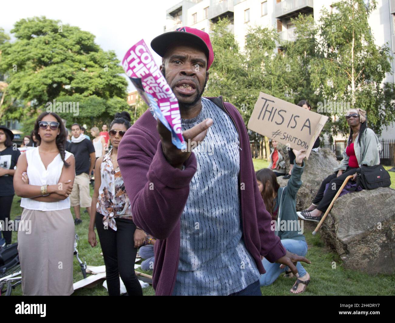 Activists from Black Lives Matter movement demonstrate in Altab Ali ...