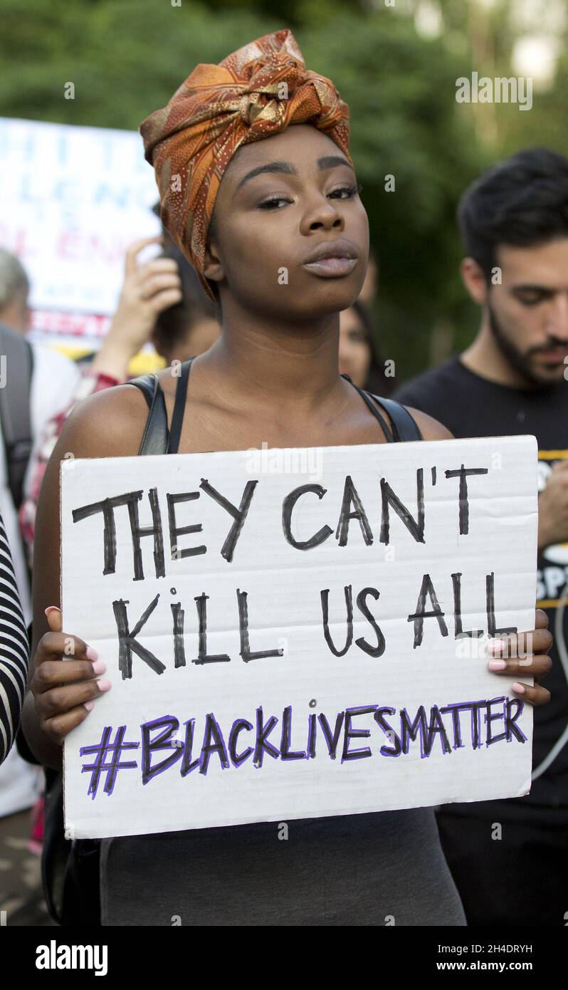 Activists from Black Lives Matter movement demonstrate in Altab Ali ...