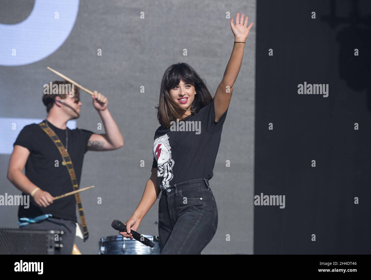 Foxes plays on the Land of Saints stage of Boardmasters Festival 2016 ...