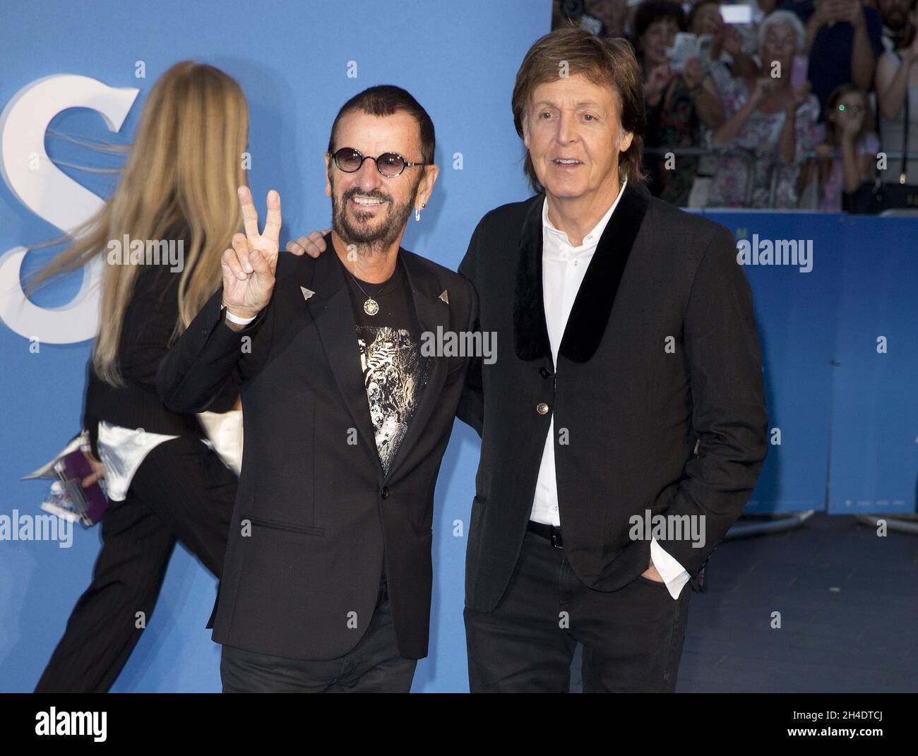 (R-L) Sir Paul McCartney and Ringo Starr attend The Beatles: Eight Days ...