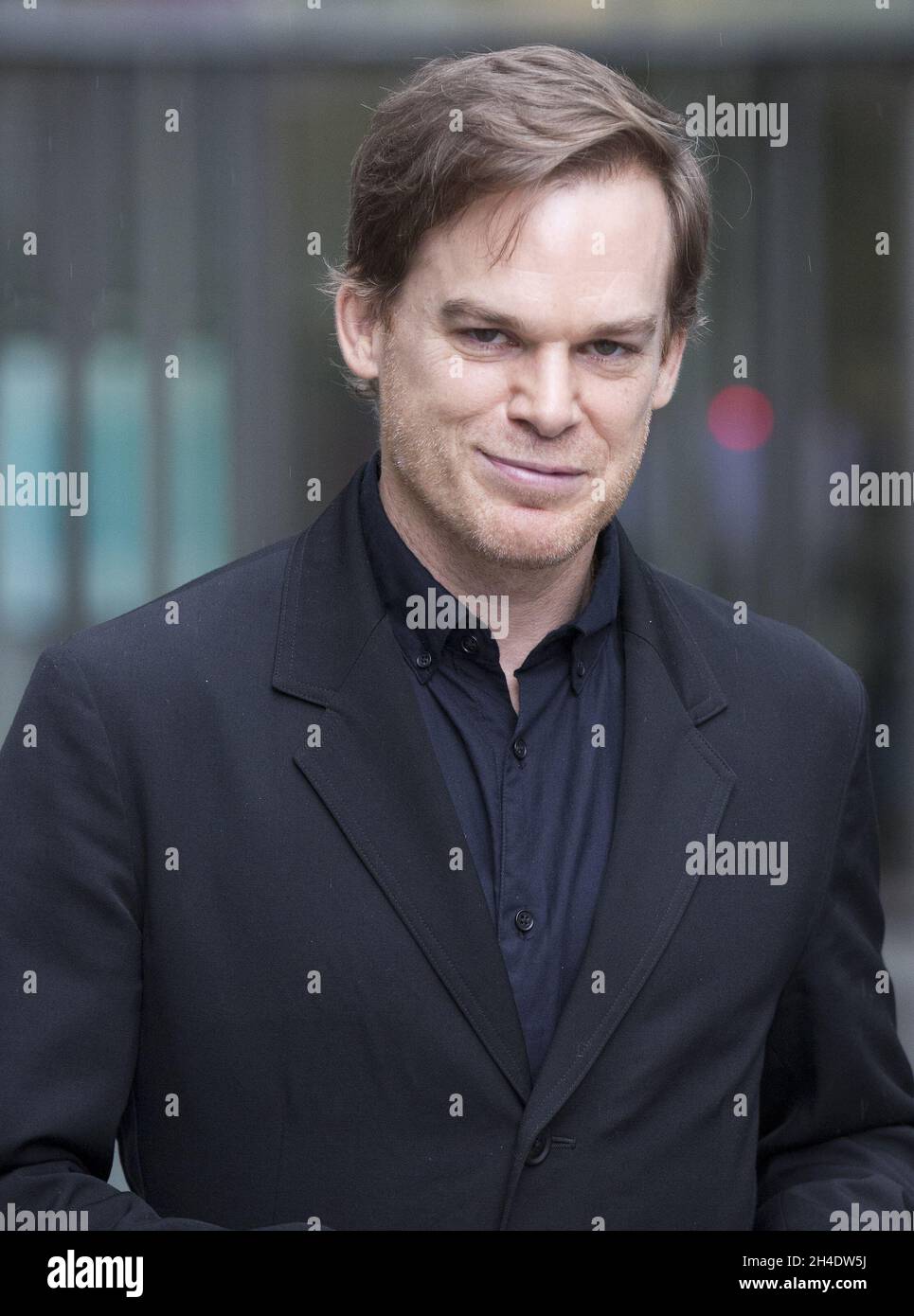 American actor Michael Carlyle Hall leaves BBC Broadcasting House after ...