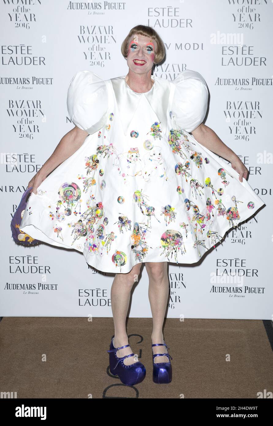 Grayson Perry attending the Harper's Bazaar Woman of the Year awards at ...