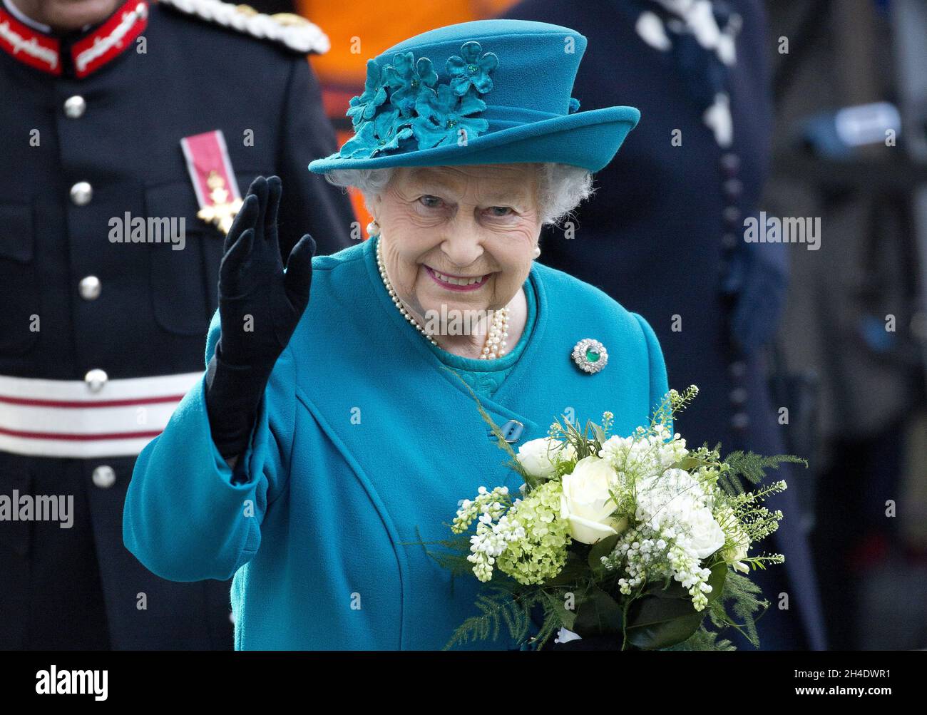 Queen Elizabeth leaves the new National Cyber Security Centre, London ...