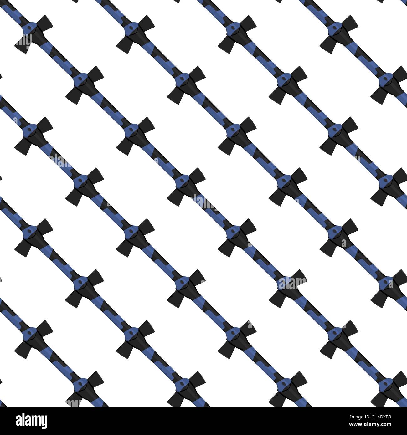 Illustration on theme pattern steel axes with wooden handle, metal ax ...