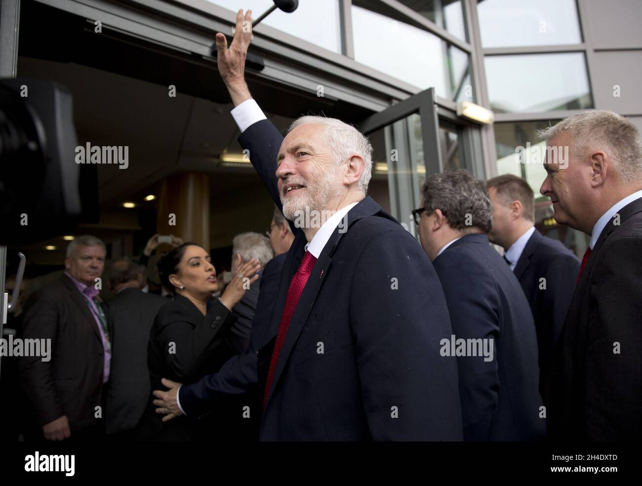 Leader of the Labour Party, Jeremy Corbyn, arrives in the party's ...