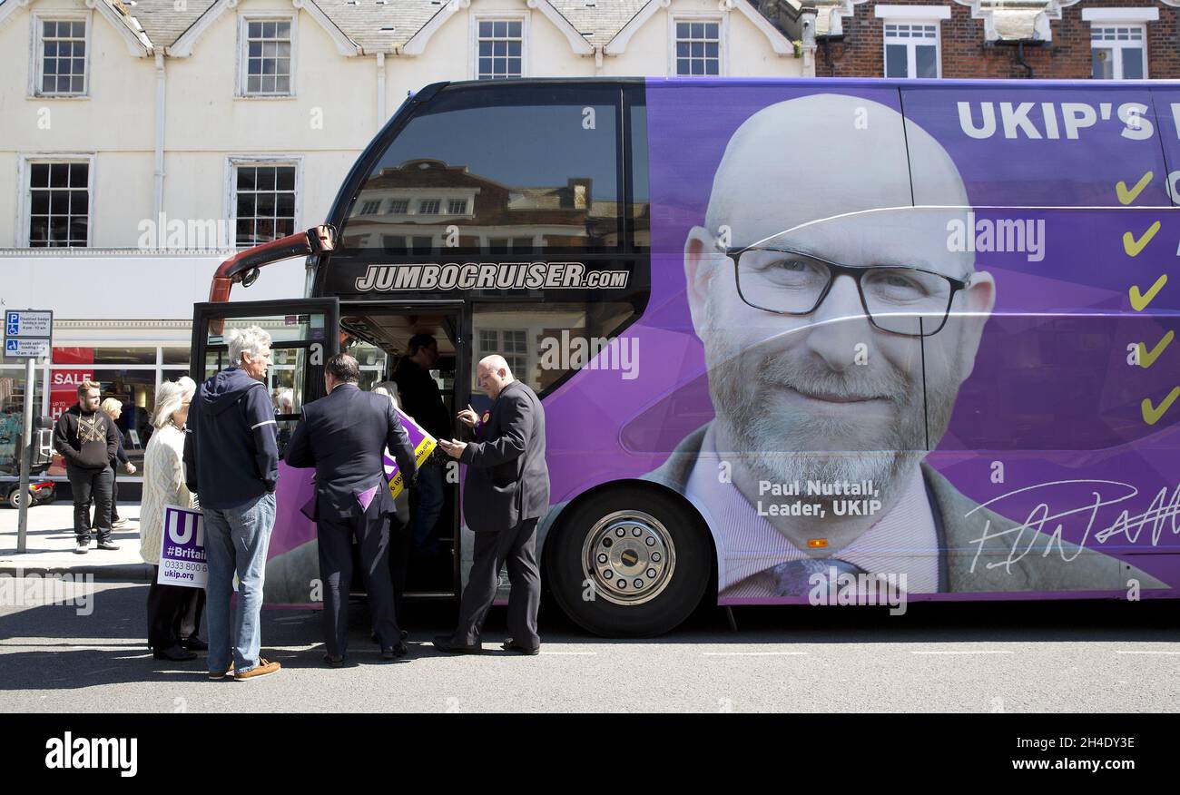 Ukip battle bus hi-res stock photography and images - Alamy