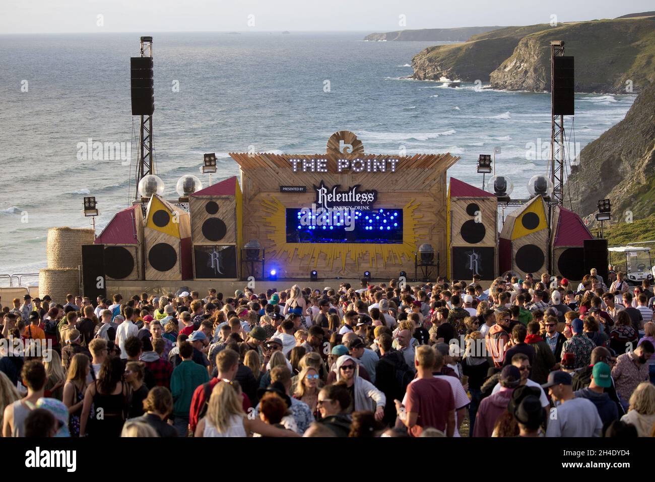 The Point stage at Boardmasters Festival 2017 at Watergate Bay, Newquay ...