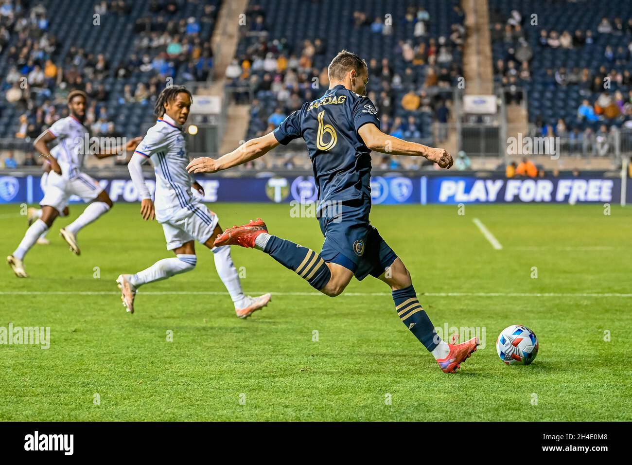 Daniel Gazdag - Hungarian professional footballer kicking Philadelphia ...