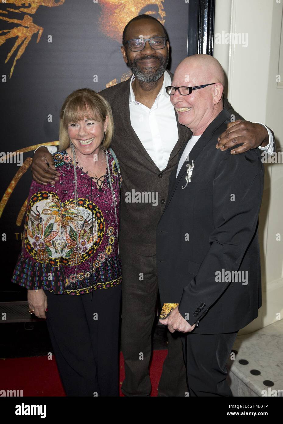 Actor Lenny Henry, centre, choreographer Anthony Van Laast, right, and ...