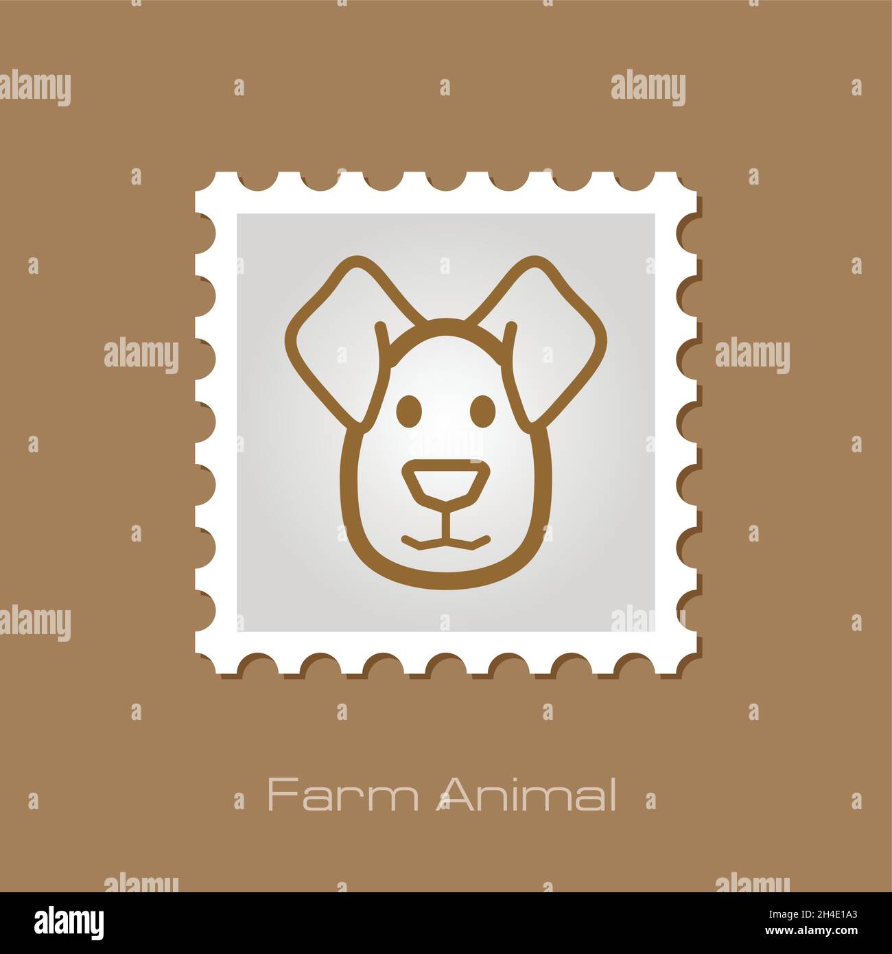 Dog stamp. Animal head vector illustration, eps 10 Stock Vector Image ...