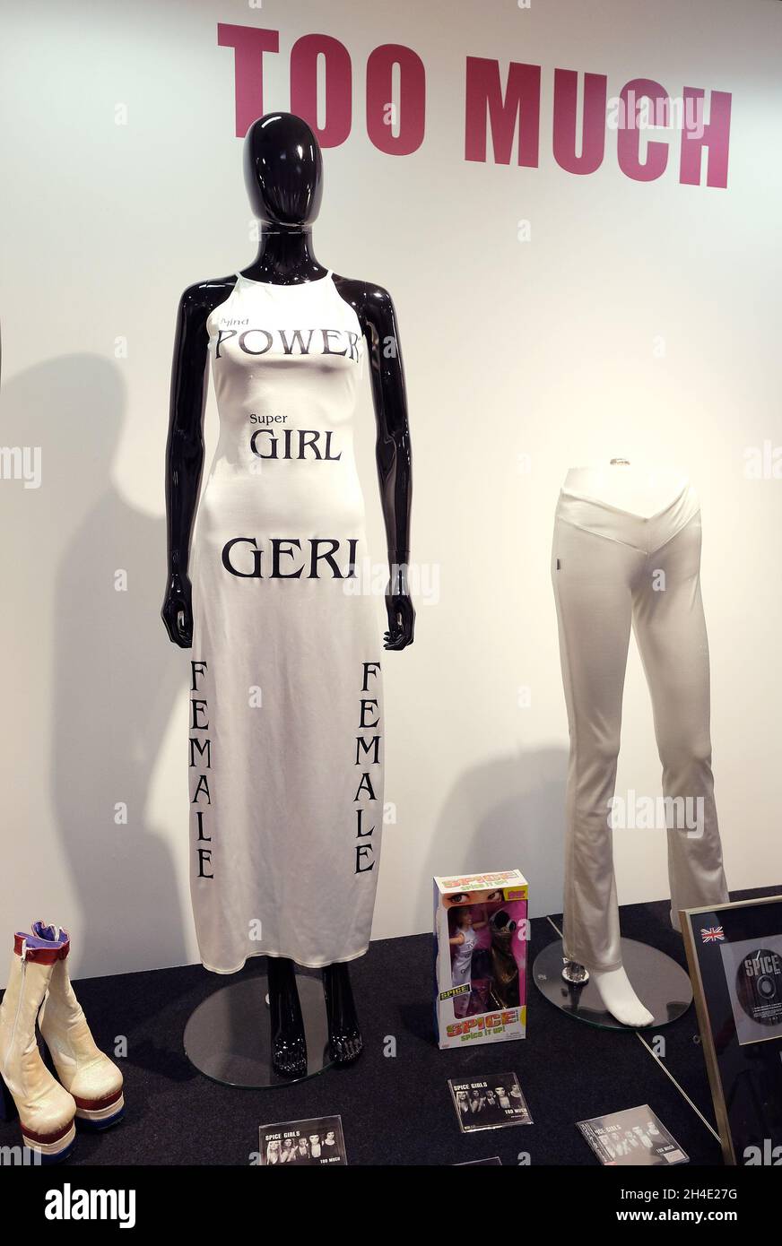 The White 'Girl Power' dress worn by Geri goes on display as part of ...