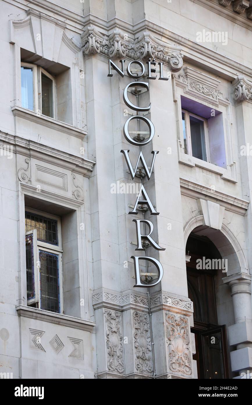 A general view of The Noel Coward theatre in London. Picture dated ...