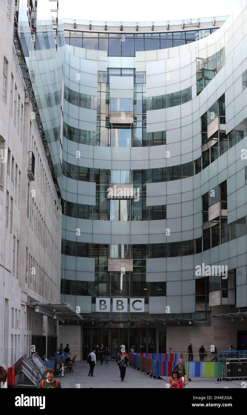 A general view of BBC Broadcasting House on Portland Place, London ...
