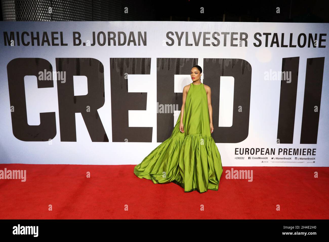 Tessa Thompson attending the European Premiere of Creed 2 held at The ...