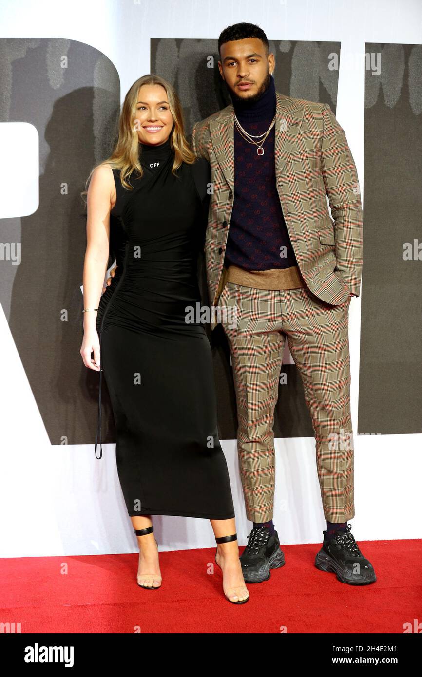Joshua King (right) and Magdalena Temre attending the European Premiere ...