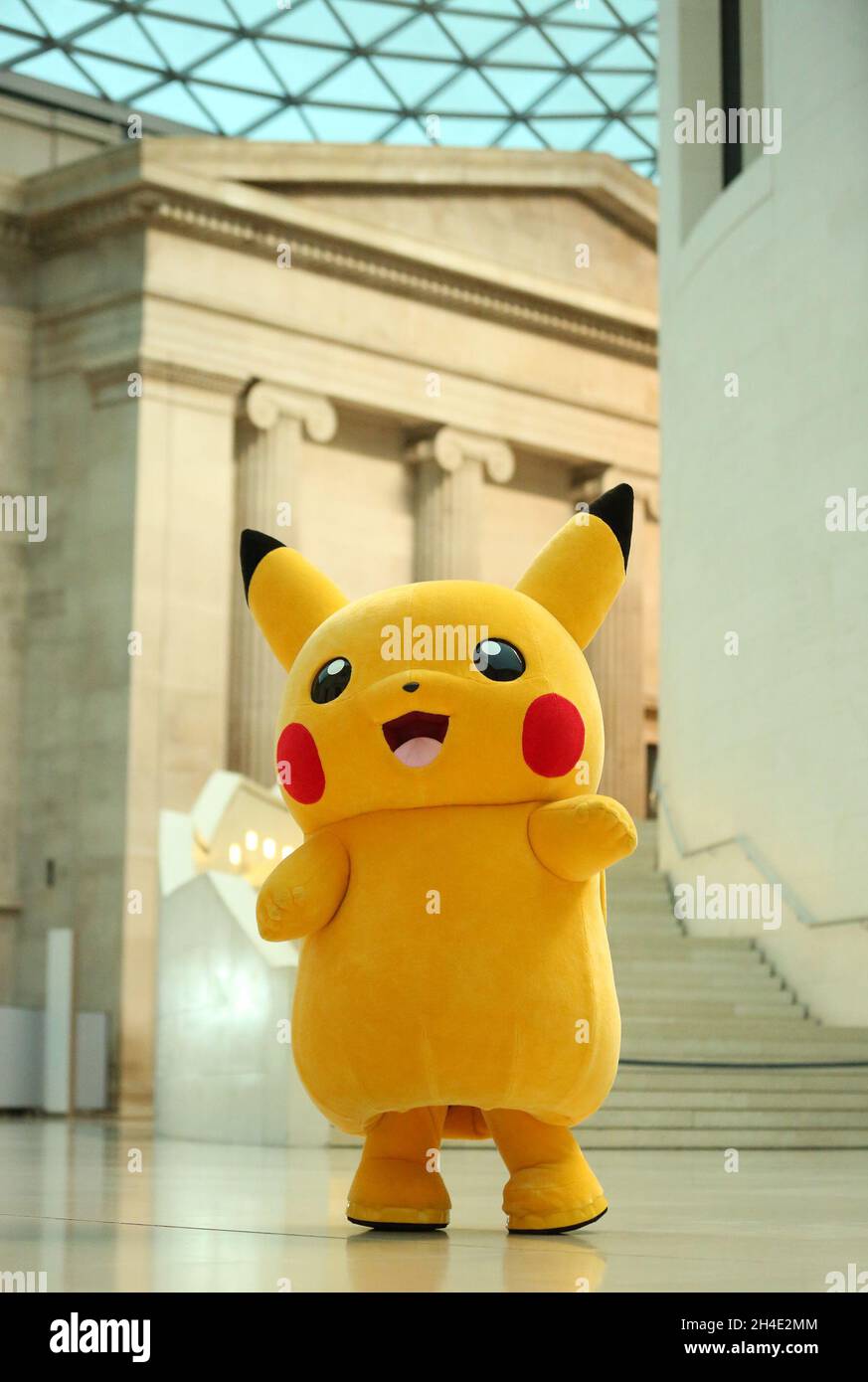 A life-size Pokemon character Pikachu pictured during the press launch ...