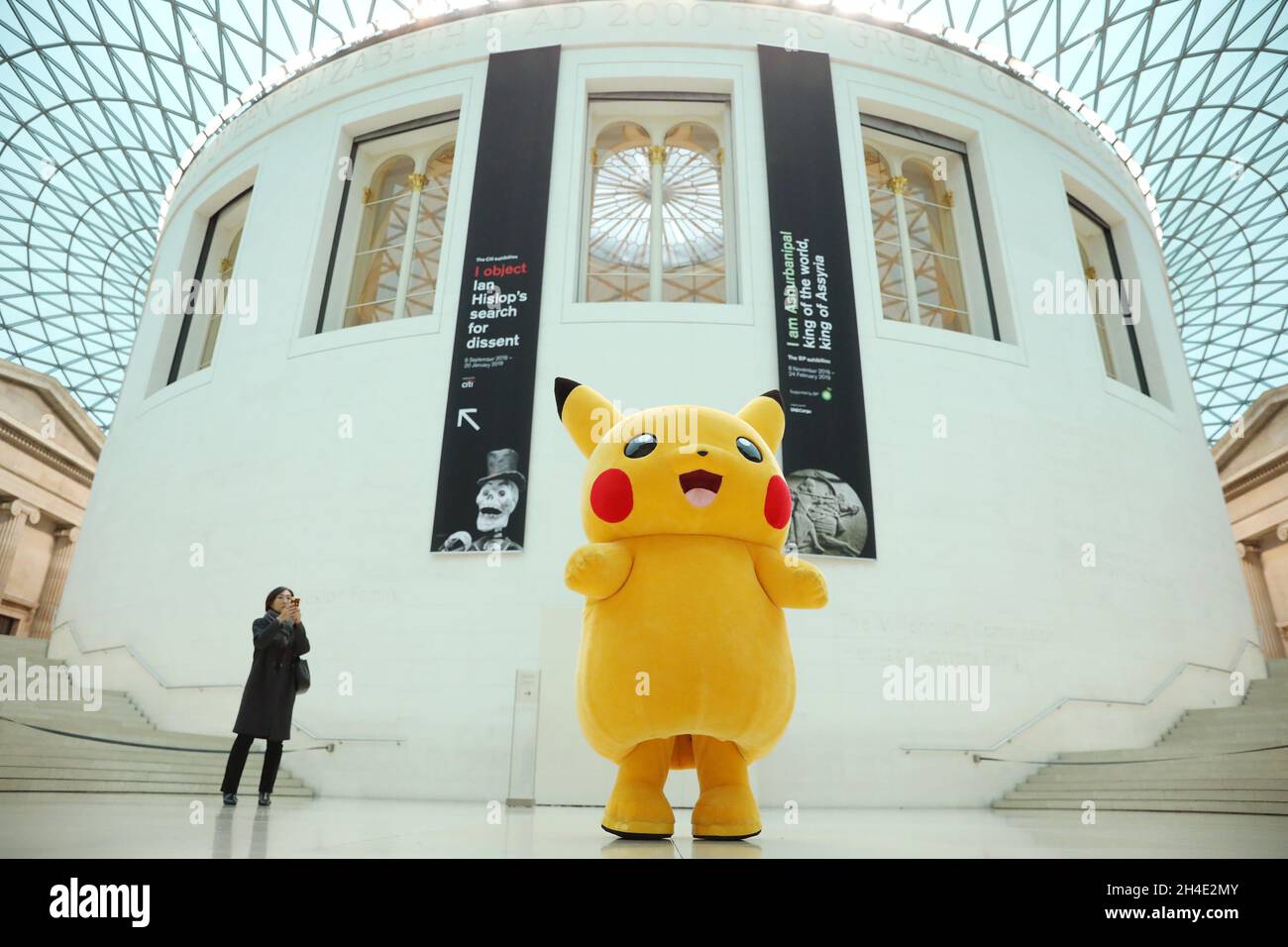 A life-size Pokemon character Pikachu pictured during the press launch ...