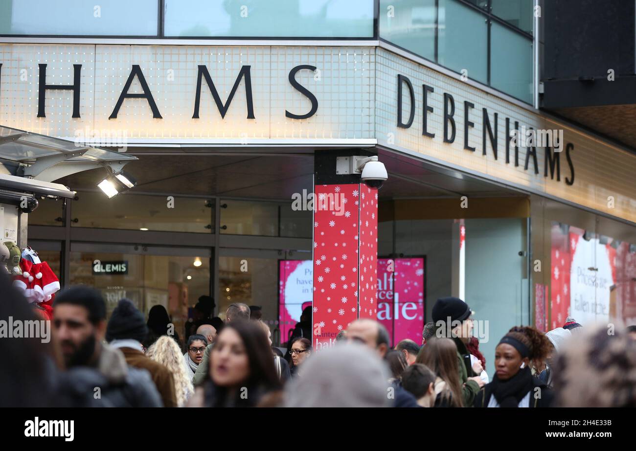A branch of Debenhams on Oxford Street, central London. Picture dated ...