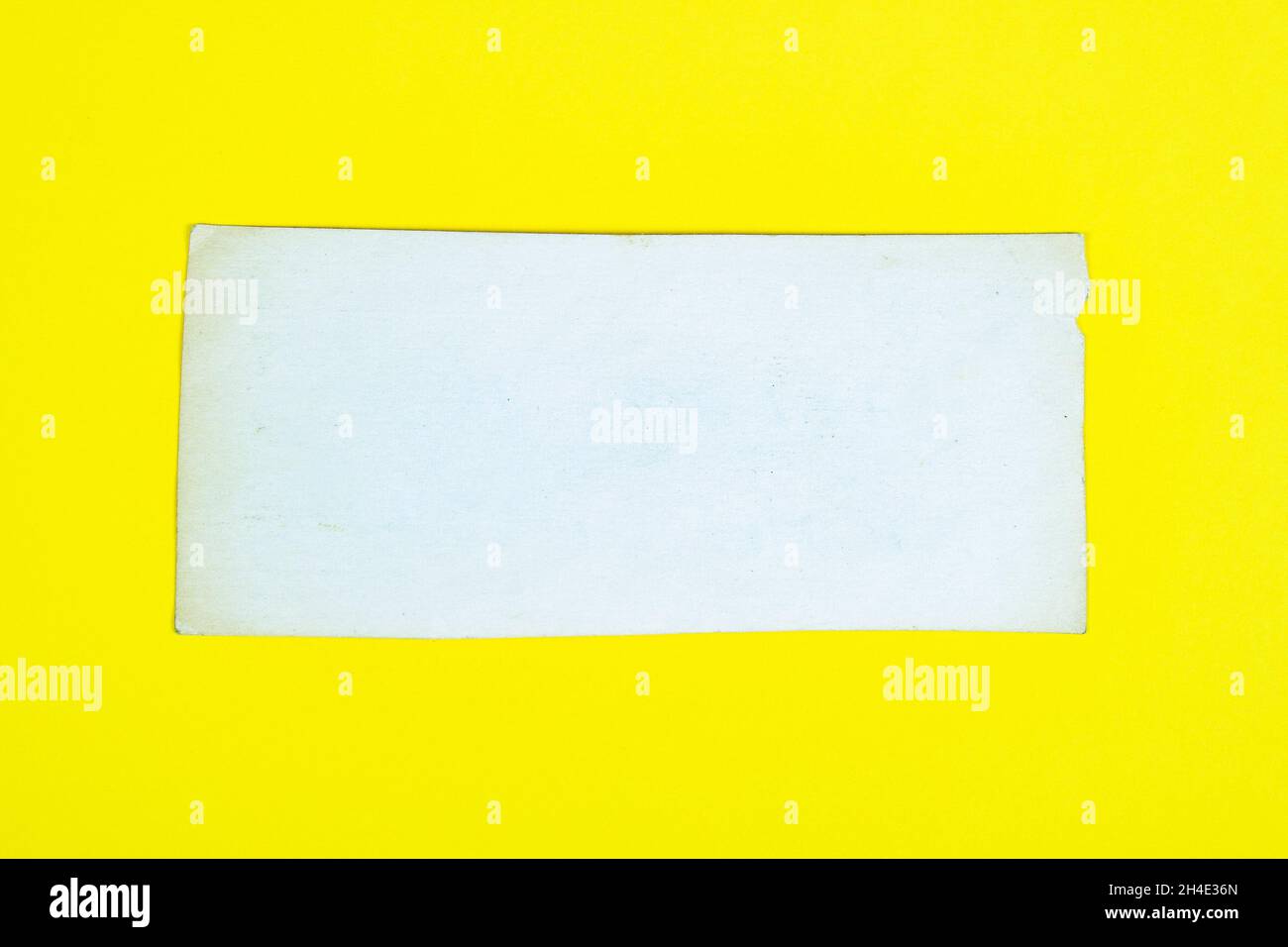 Old Empty Paper on the Yellow Colour Background Stock Photo - Alamy