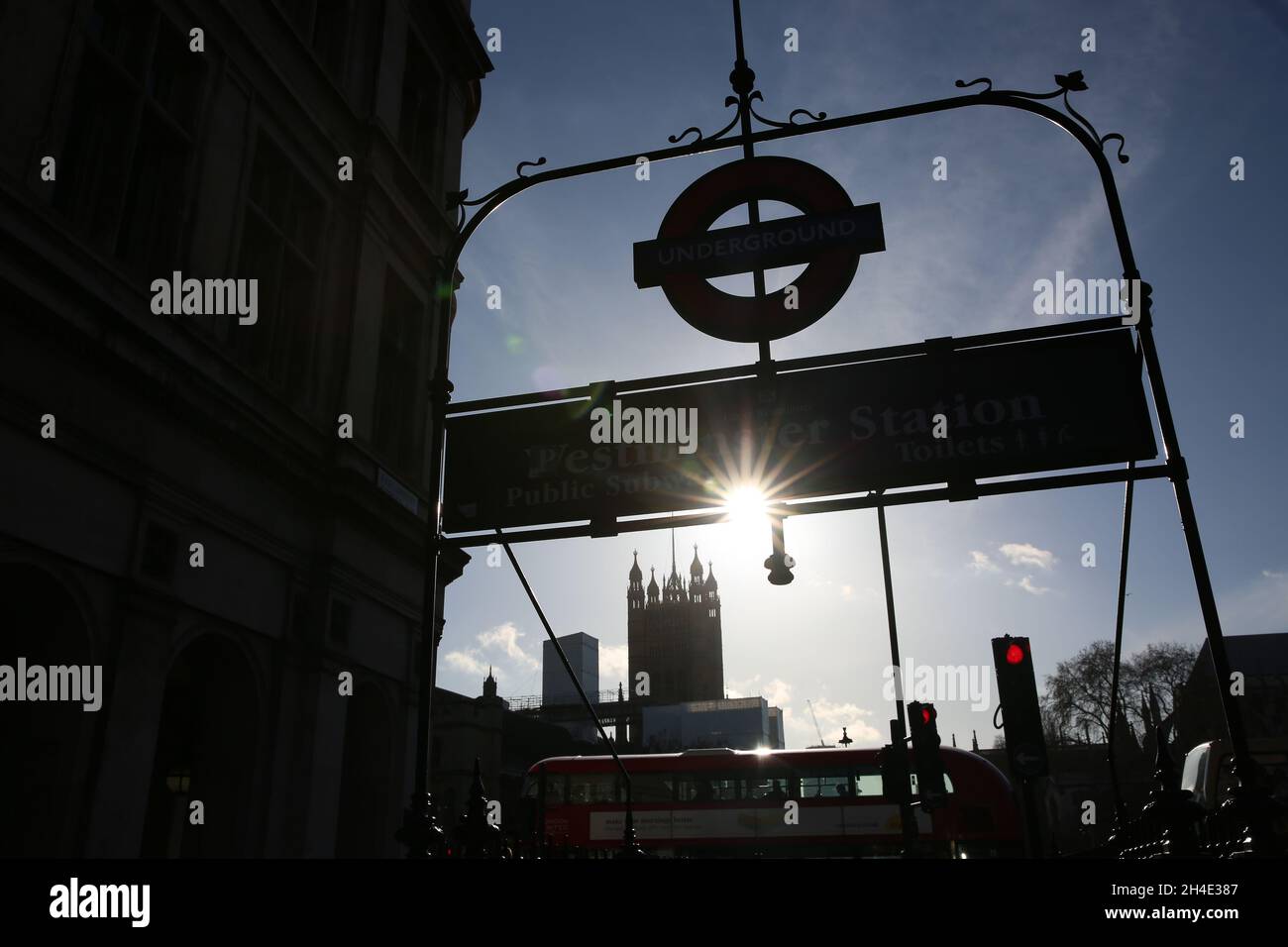 Westminster underground station in london hi-res stock photography and ...