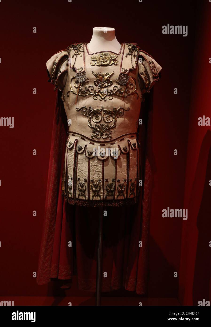 Leather amour with tunic worn by Laurence Olivier as Marcus Licinius ...