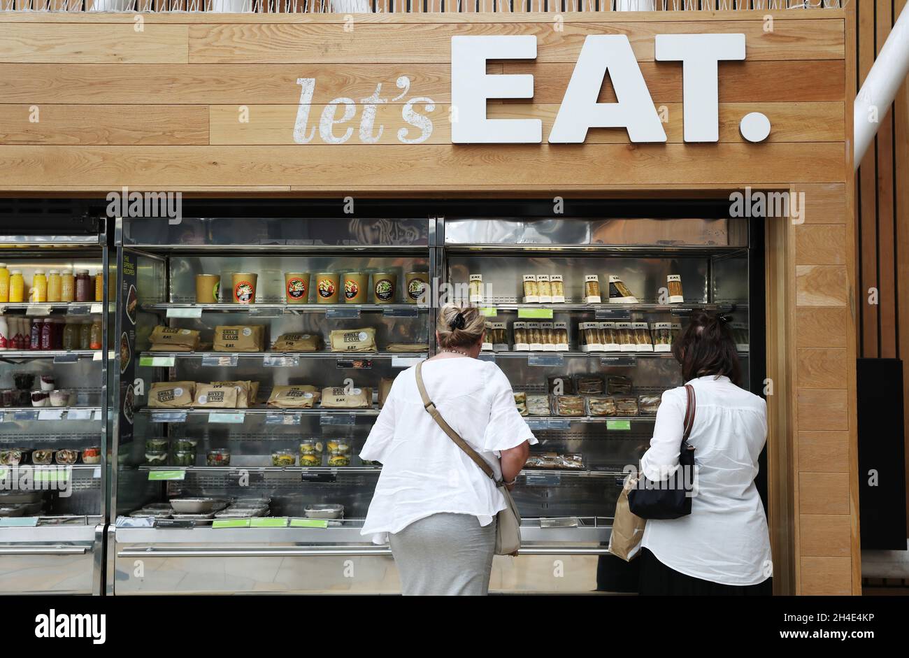 EAT logo in a branch at Paddington, London Picture dated: Friday May 31 ...