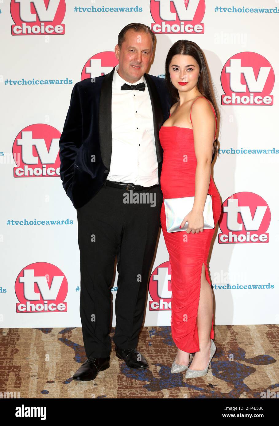 Ross Boatman and guest attending the TV Choice Awards held at the ...