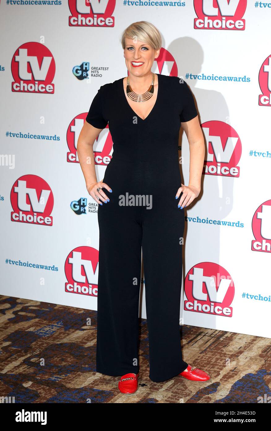 Stephanie McGovern attending the TV Choice Awards held at the Hilton ...