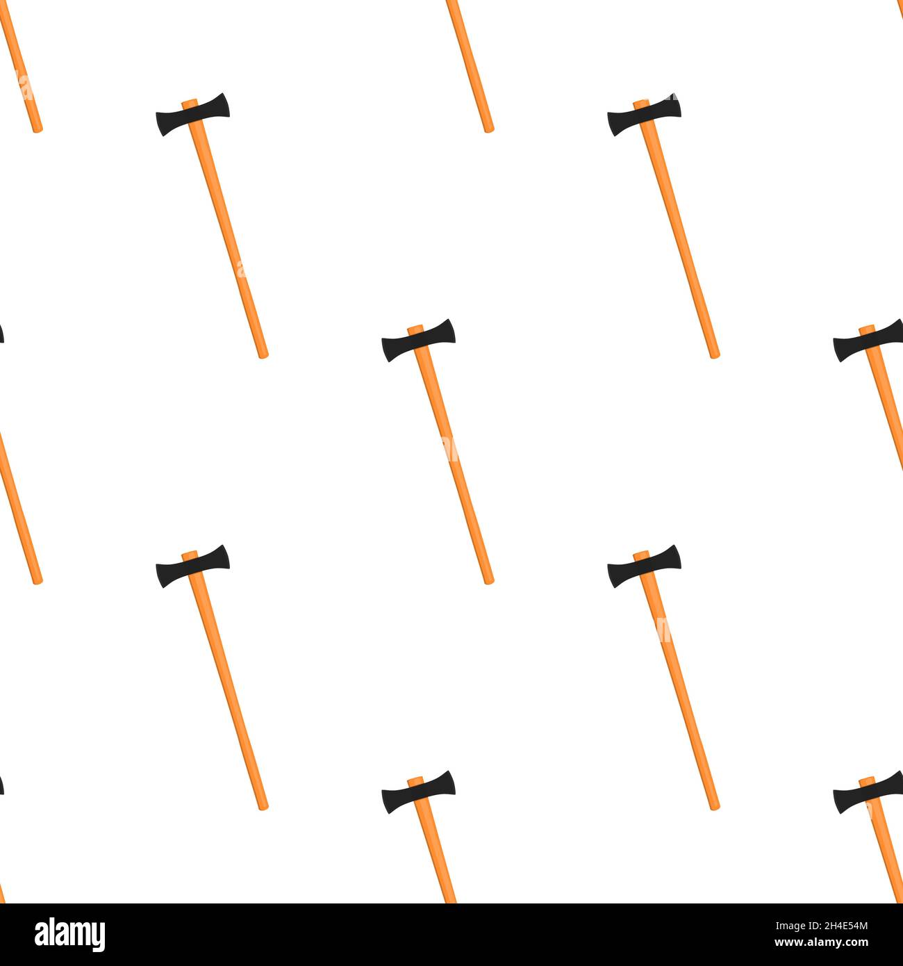 Illustration on theme pattern steel axes with wooden handle, metal ax ...