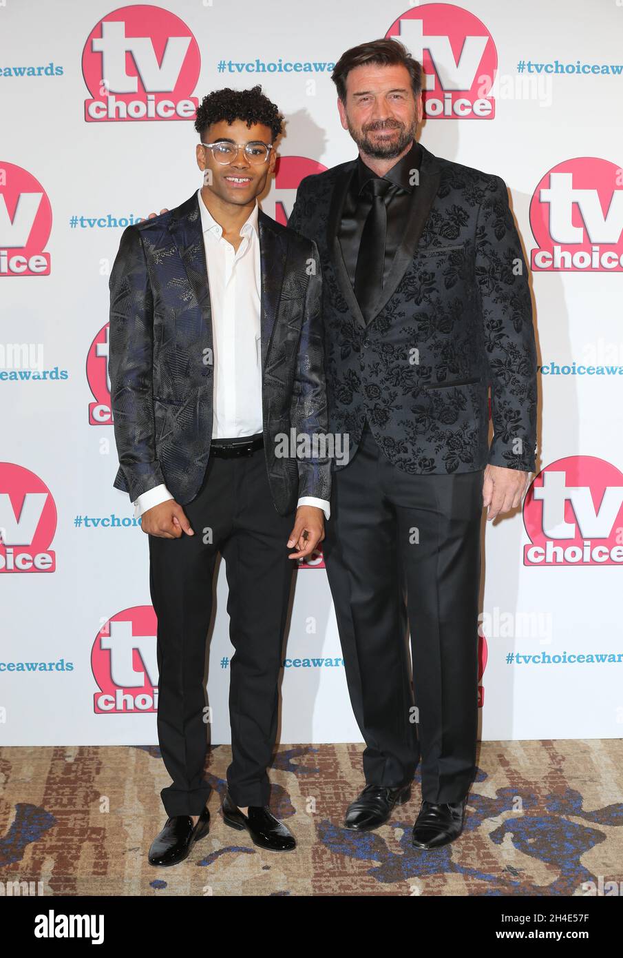 Malique Thompson-Dwyer and Nick Knowles attending the TV Choice Awards ...