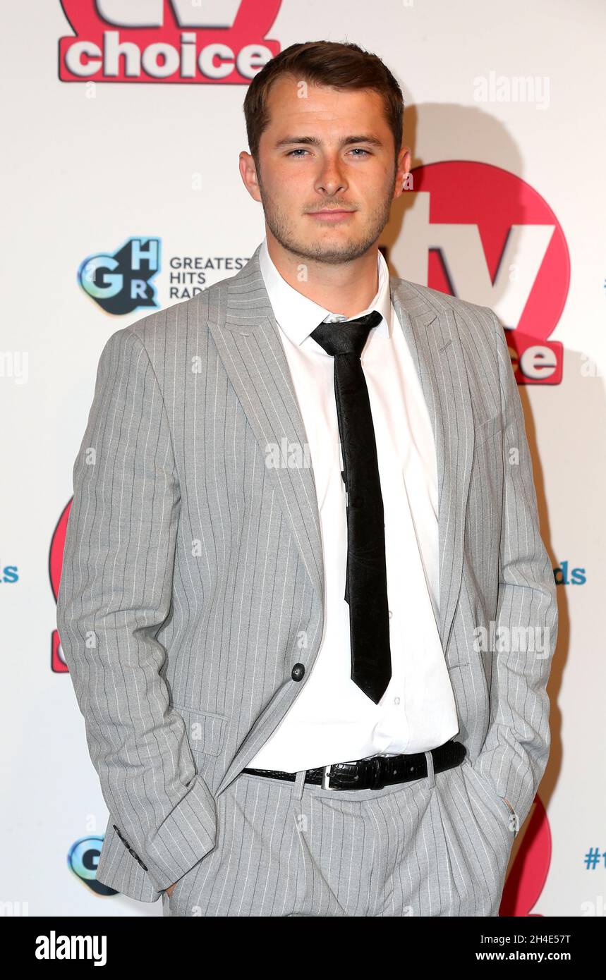 Max Bowden attending the TV Choice Awards held at the Hilton Hotel ...