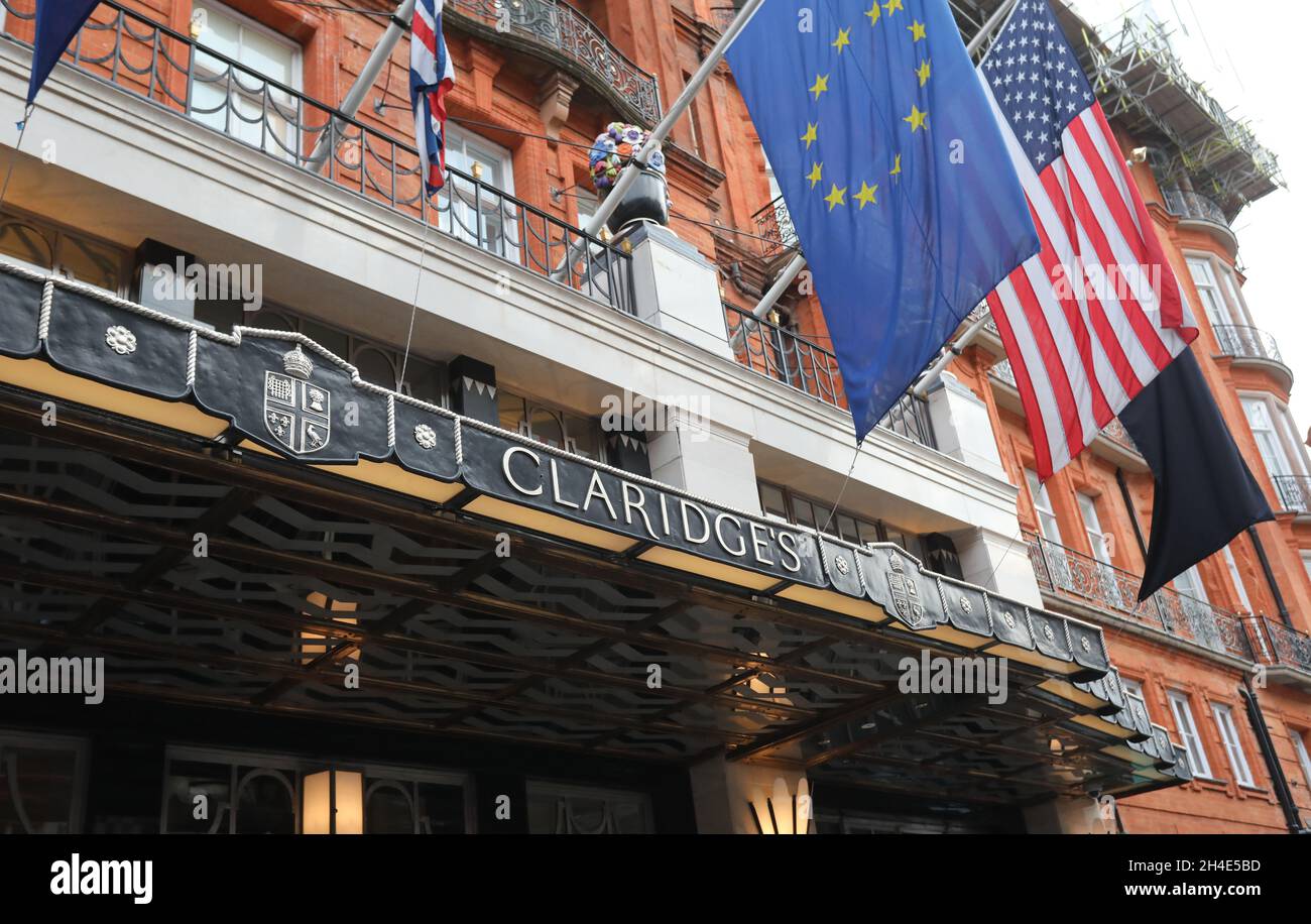 A general view of Claridges, London. Picture dated: September Tuesday ...