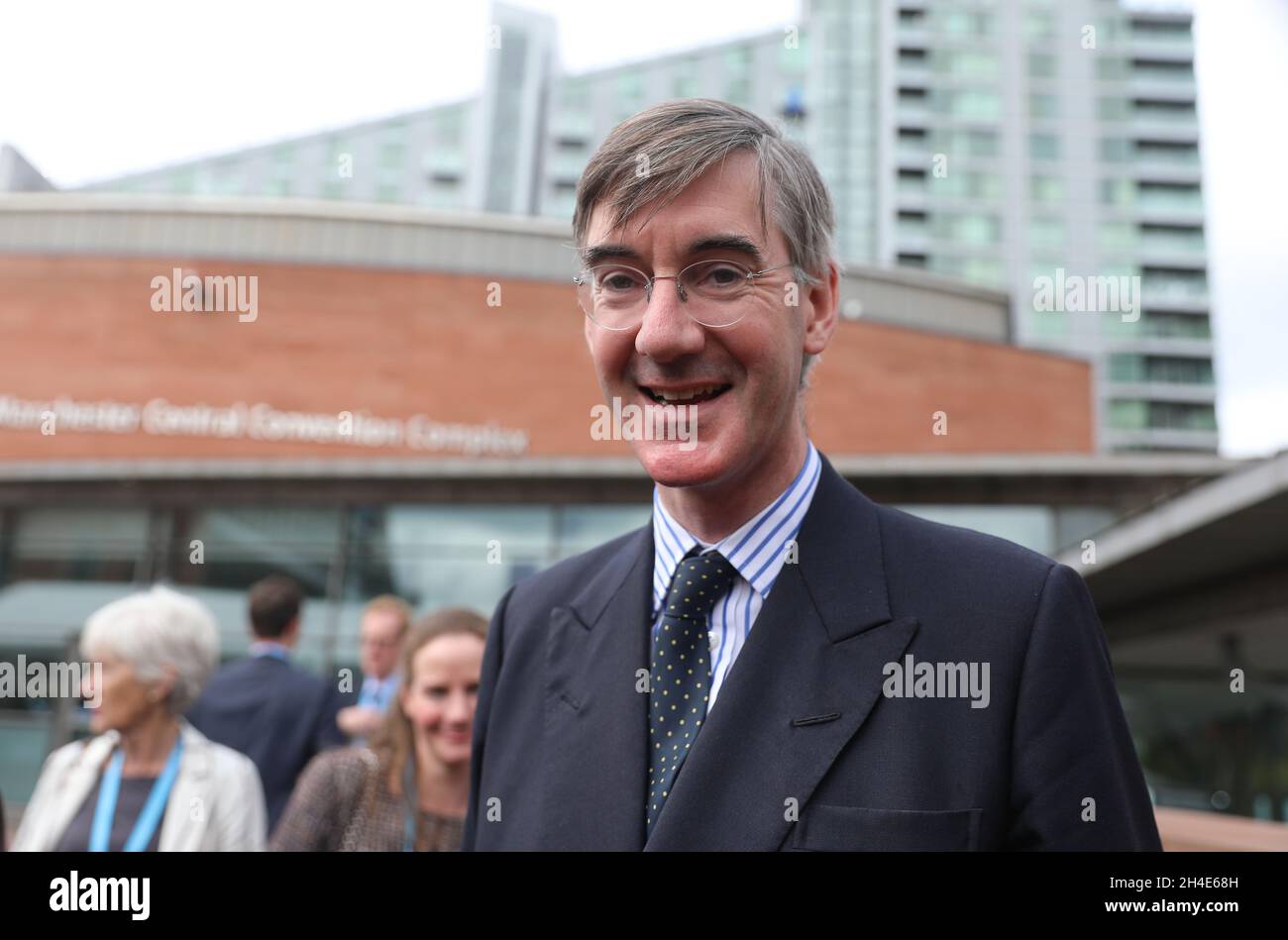Leader of the House of Commons Jacob Rees-Mogg and wife Helena during a ...