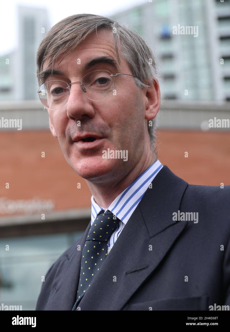 Leader of the House of Commons Jacob Rees-Mogg and wife Helena during a ...