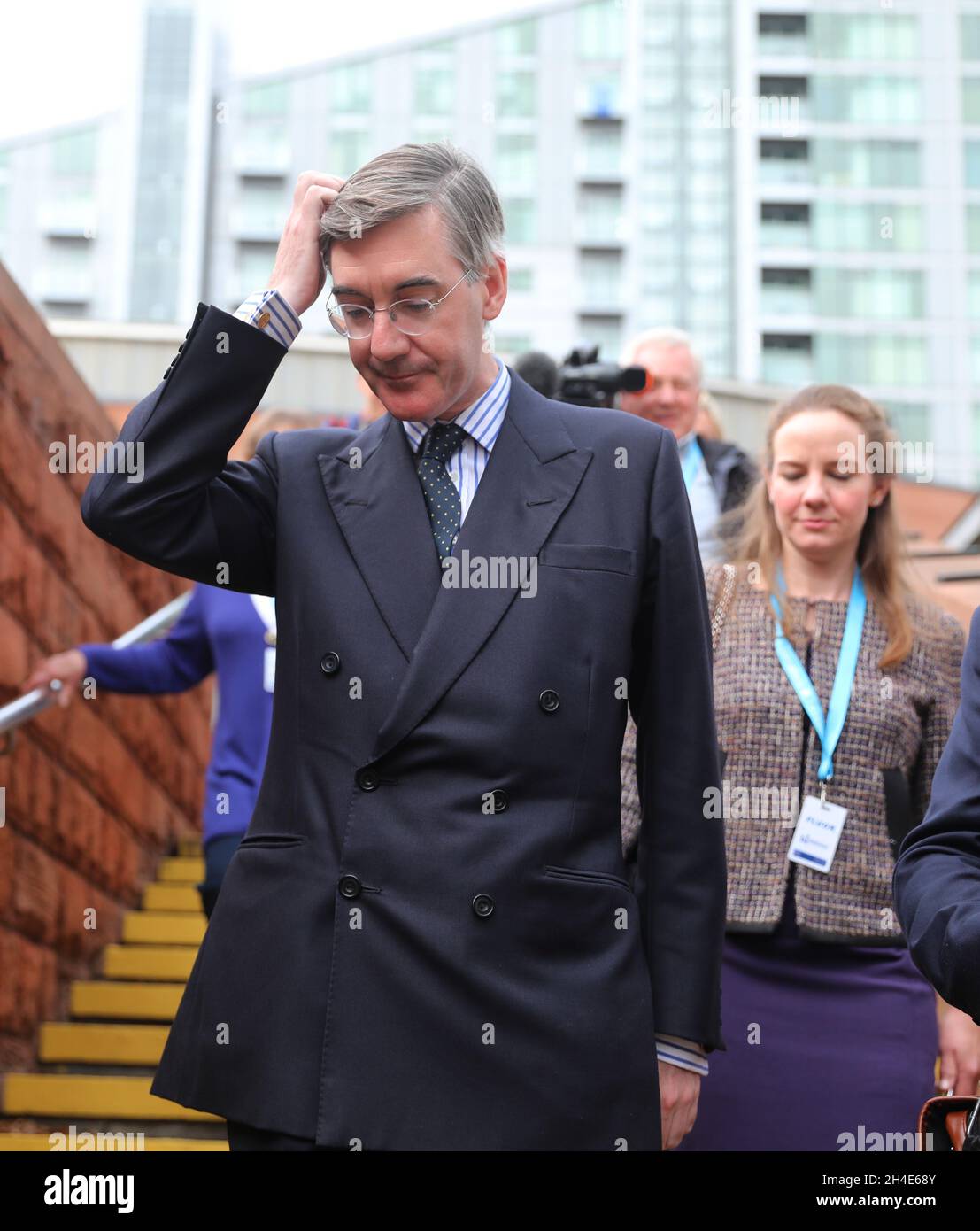 Leader of the House of Commons Jacob Rees-Mogg and wife Helena (right ...