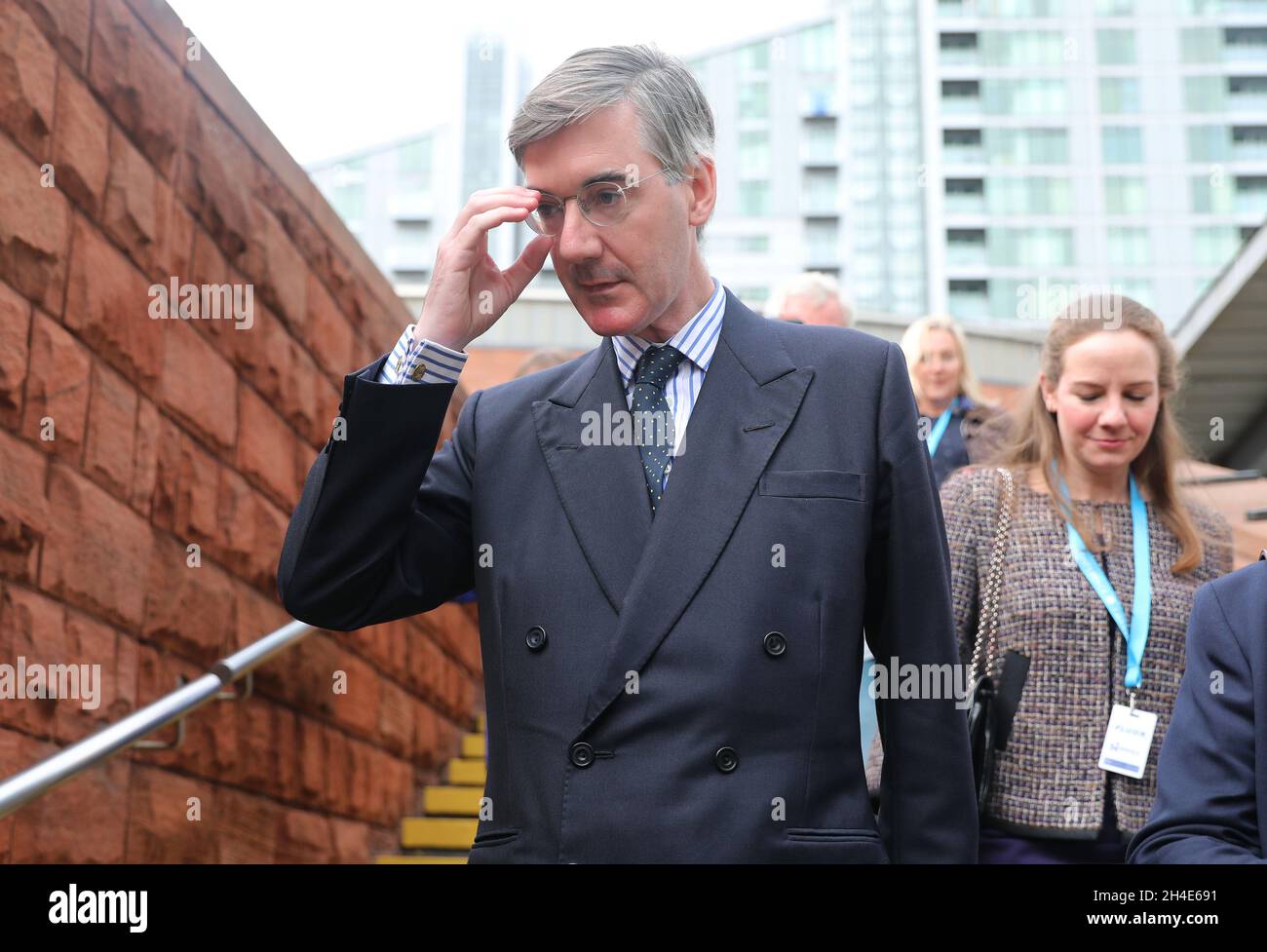 Leader of the House of Commons Jacob Rees-Mogg and wife Helena during a ...