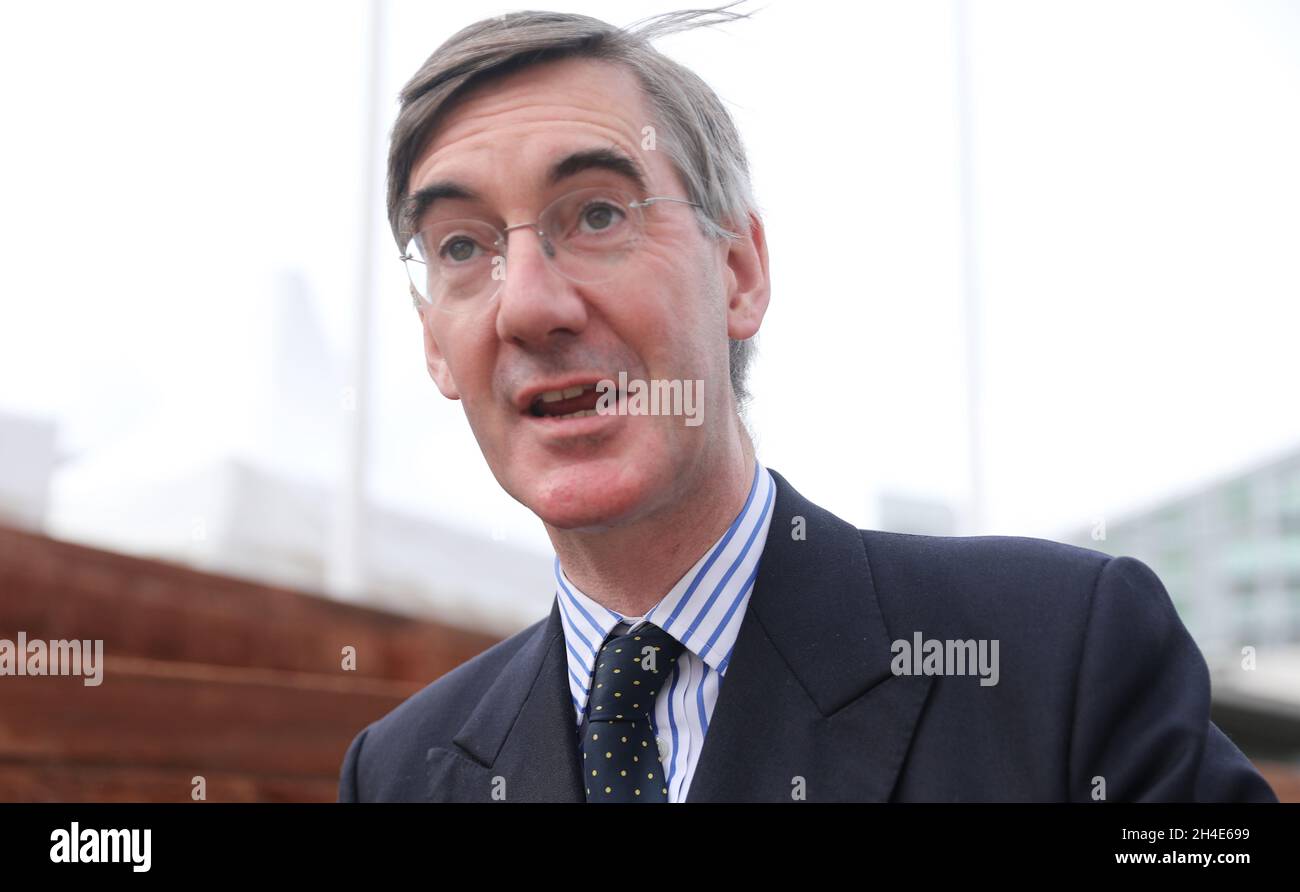 Leader of the House of Commons Jacob Rees-Mogg and wife Helena during a ...