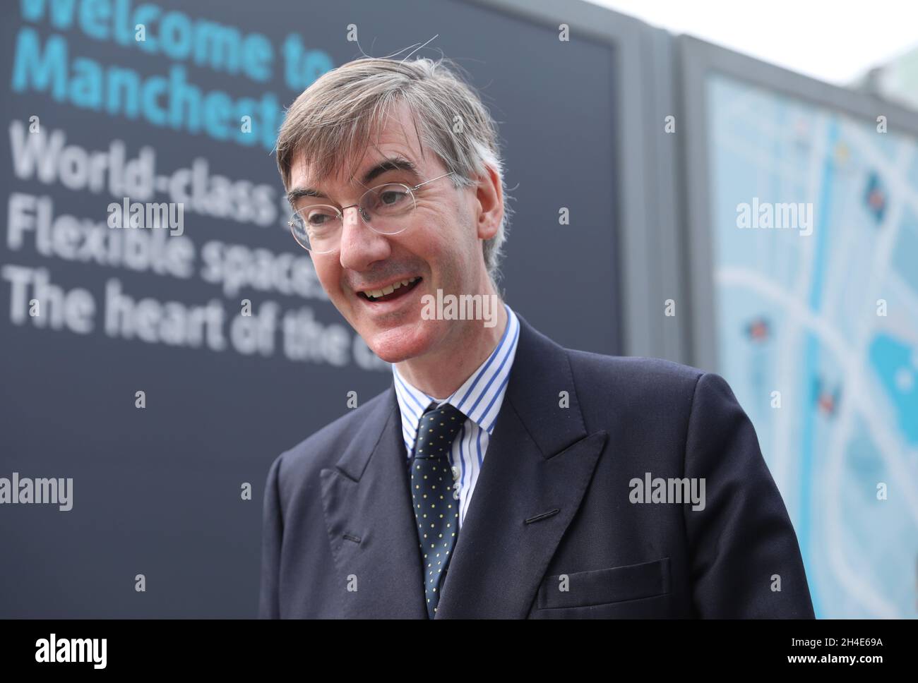 Leader of the House of Commons Jacob Rees-Mogg and wife Helena during a ...