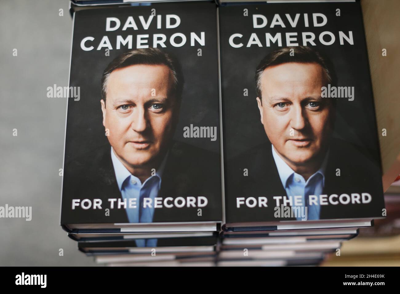 Copies of "For The Record", the autobiography of Britain's former Prime ...