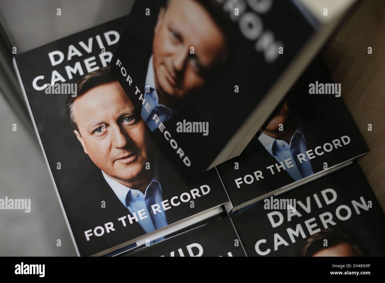 Copies of "For The Record", the autobiography of Britain's former Prime ...