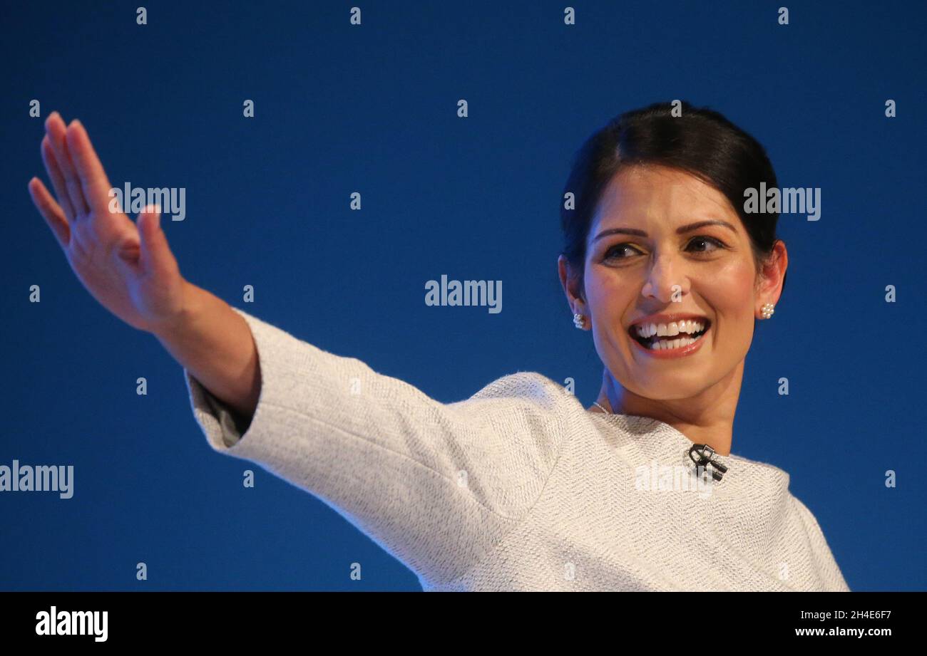 Home Secretary Priti Patel delivers her keynote speech on the third day ...