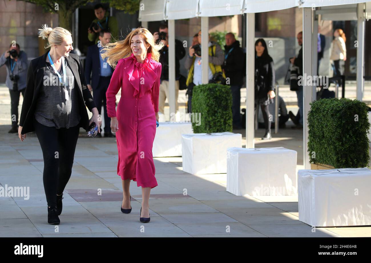Carrie Symonds (right) arriving during the final day of the ...