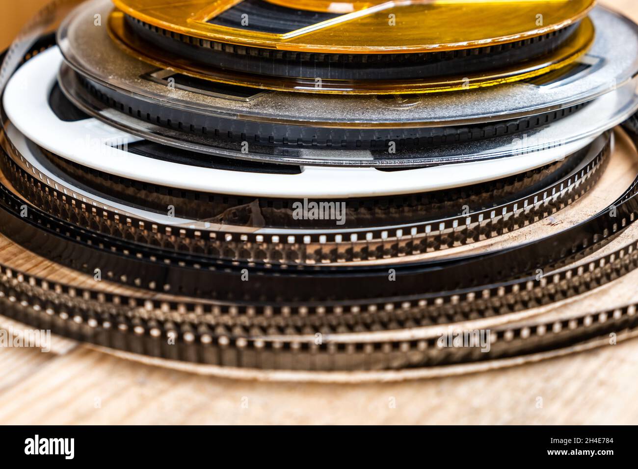 Pile of film reels hi-res stock photography and images - Alamy