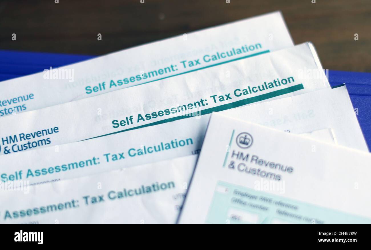 HRMC tax forms for self assessment tax calculation used by self ...