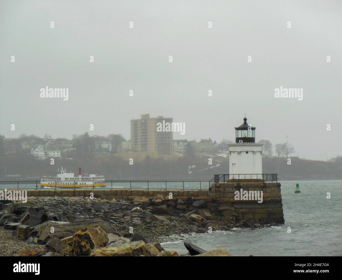 PORTLAND, UNITED STATES - Apr 04, 2017: The view of Bug Light ...